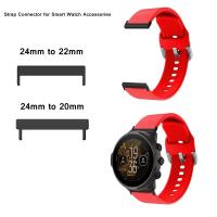 China Eraysun 1 Pair 24mm to 22mm Watch Band Adapter Connectors 24mm to 20mm for Smart Watch Strap Accessories for sale