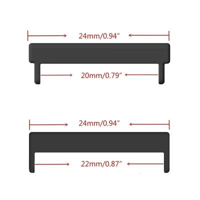 China Eraysun 1 Pair 24mm to 22mm Watch Band Adapter Connectors 24mm to 20mm for Smart Watch Strap Accessories for sale