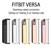China Eraysun for Fitbit Versa 22mm Metal Connector Adapter Replacement Stainless Steel Adapter Bracelet Watch Strap Accessories for sale