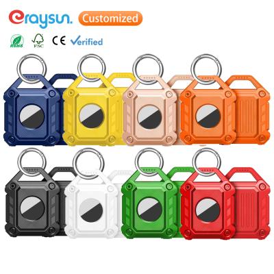 China Eraysun TPU Waterproof for Air Tag Keychain Holder Protective Tracker Dog Silicone Case Screw Full Cover for Apple AirTag Case for sale