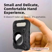 China Eraysun for Airtag Holder Silicone Case Protector Cover With Metal Keychain Anti-Scratch Fall Cover for Airtag Accessories Case for sale