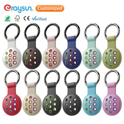 China Eraysun Keyrings Protective Silicone Case Cover Anti-lose Pets Tracker Case for Air Tags Accessories Case Cover Accessory for sale