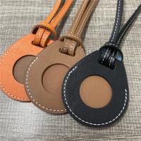 China Eraysun for AirTag Case Genuine Leather Key Ring for Apple Air Tag Keychain Cover Tracker Device Protect Sleeve Protector Bumper for sale