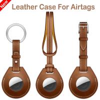 China Eraysun for AirTag Case Genuine Leather Key Ring for Apple Air Tag Keychain Cover Tracker Device Protect Sleeve Protector Bumper for sale