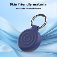 China Eraysun Silicone Protective Case Keychain Anti-lost Tracker Cover Waterproof Holder Shell for Apple AirTag Tracker Accessories for sale