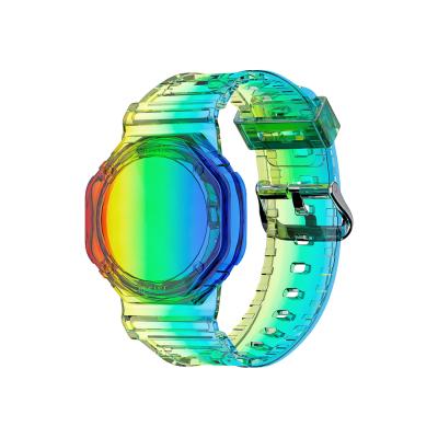 China Eraysun Customized Color TPU Protection for AirTag Wristband Clear TPU Band WristBand Protective Case for Airtag for sale