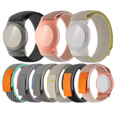 China Eraysun for AirTag Bracelet Kids Cute Cartoon Pattern for Air Tag Holder Watch Band Nylon Protective Wristband Pet Cover Case for sale