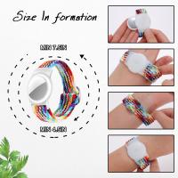 China Eraysun for Apple AirTags Kids Wristband Braided Band Anti-Scratch Cover for Air Tag GPS Tracker Holder Watch Strap Bracelet for sale
