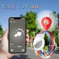 China Eraysun for Apple AirTags Kids Wristband Braided Band Anti-Scratch Cover for Air Tag GPS Tracker Holder Watch Strap Bracelet for sale
