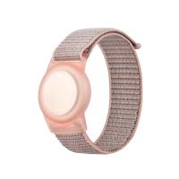China Eraysun for Air Tags Kids Wristband Nylon 20mm Sport Loop Anti-Scratch Cover GPS Tracker Holder Bracelet Watch Strap for sale