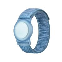 China Eraysun for Air Tags Kids Wristband Nylon 20mm Sport Loop Anti-Scratch Cover GPS Tracker Holder Bracelet Watch Strap for sale
