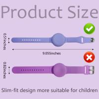 China Eraysun New Waterproof for Apple Airtag Holder Wristband Kids Silicone Case Bracelet Children for AirTags Case Watch Band for sale