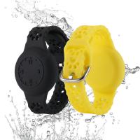 China Eraysun for Airtag Holder Wristband Cat Claw Pattern Kids Bracelet Waterproof Shockproof Silicone Case Anti-Lost Watch Band for sale