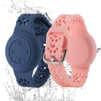 China Eraysun for Airtag Holder Wristband Cat Claw Pattern Kids Bracelet Waterproof Shockproof Silicone Case Anti-Lost Watch Band for sale
