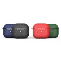 China Case for Apple Airpods 3 2021 Cover Lichi Pattern Leather  Wireless Earphone Cover for AirPods 3 for sale