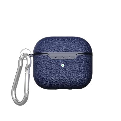 China Case for Apple Airpods 3 2021 Cover Lichi Pattern Leather  Wireless Earphone Cover for AirPods 3 for sale