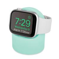 China Eraysun Oval Smart Watch Charging Stand for Apple Watch Charging Dock Silicone Holder Desktop Stands for sale