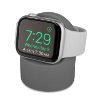 China Eraysun Oval Smart Watch Charging Stand for Apple Watch Charging Dock Silicone Holder Desktop Stands for sale
