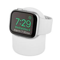 China Eraysun Oval Smart Watch Charging Stand for Apple Watch Charging Dock Silicone Holder Desktop Stands for sale