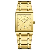 China High Quality Stainless Steel Strap Women Quartz Rose Gold Square Design Fashion Luxury Business Luminous Ladies Quartz Watches for sale