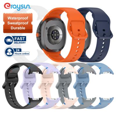 China Eraysun Replacement Adjustable Silicone Strap for Samsung Galaxy Watch 8 Soft  20mm 22mm Sport Luxury Rubber Smart Watch Bands for sale