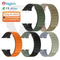 China Eraysun Strong Magnetic Silicone Watch Band Sport I Watch Straps 10/9/8 Ultra 2 42/44/45/49mm Men Woman for Apple Watch Band for sale