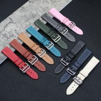 China Eraysun Cowhide Single Loop Bracelet Leather Watch Straps With Logo Customization Plain Real Top Grain Leather Gear Watch Band for sale