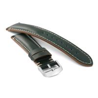 China Eraysun Handmade Shell Cordovan Tapered Genuine Leather Vintage Style Watch Bands 20/22/24mm Luxury Wrist Mens Watch Bands for sale