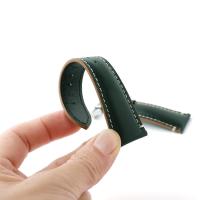 China Eraysun Handmade Shell Cordovan Tapered Genuine Leather Vintage Style Watch Bands 20/22/24mm Luxury Wrist Mens Watch Bands for sale