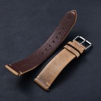 China Eraysun Custom Leather Belts 18mm 19mm 20mm 21mm 22mm Mens Women Wrist Watch Band Real Genuine Handmade Watch Leather Bands for sale