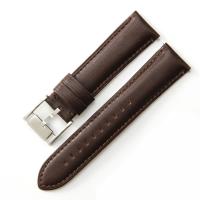 China Eraysun Custom Brown Genuine Leather Quick Release Watch Band Plain for Men and Women 22mm 24mm Cowhide Leather Watch Straps for sale