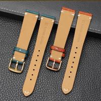 China Eraysun High Quality Top Grain Italy Leather Watch Straps 20mm Tapered Custom Logo Waterproof Genuine Leather Watch Bands for sale