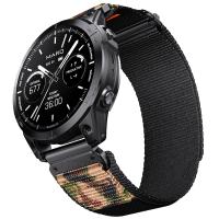 China Eraysun Quick Release Strap 22/26mm for Garmin Fenix 7 7X Pro 6 6X 5 5X Plus Instinctive 2 Replacement Elastic Nylon Watch Bands for sale