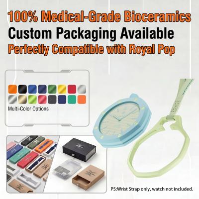 China Wholesale Lightweight Bioceramic Case 18cm 32cm 42cm Calfskin Wrist Strap for Swatch X AP Royal Pop Replacement Wrist Strap OEM for sale