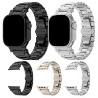China Stainless Steel Watch Strap for iWatch Band 11/10/9 Luxury Metal Adjustable Bracelet Ultra 42/44/45/49mm for Apple Watch Band for sale