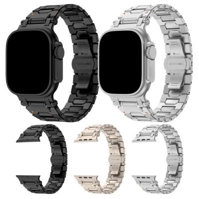 China Stainless Steel Watch Strap for iWatch Band 11/10/9 Luxury Metal Adjustable Bracelet Ultra 42/44/45/49mm for Apple Watch Band for sale