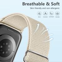 China Series 10 46mm Band for Apple Watch Series 11 9 8 SE 3 45mm 44mm 42mm Nylon Sport Loop Strap for IWatch Ultra 2 Wristband for sale
