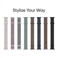 China Colorful Nylon Watch Strap for Apple Watch Series 10 46mm 42mm Series 8 7 45mm 41mm SE 3 Ultra 2 Woven Sport Band for Women for sale