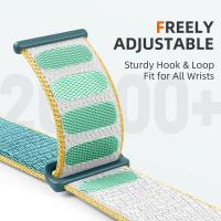 China Colorful Nylon Watch Strap for Apple Watch Series 10 46mm 42mm Series 8 7 45mm 41mm SE 3 Ultra 2 Woven Sport Band for Women for sale