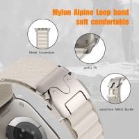 China Wholesale Nylon Watch Bands for Apple Watch Series 10 46mm 42mm Series 9 8 7 45mm 41mm SE Ultra 2 Soft Woven Loop Strap for sale