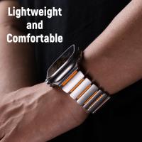 China DLC Coated Pure Stainless Steel Watch Band for Apple Watch Ultra 3 2 Series 11 10 9 46mm 49mm Sandblasted Finish Strap for Men for sale