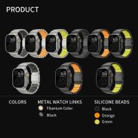 China DLC Coated Pure Stainless Steel Watch Band for Apple Watch Ultra 3 2 Series 11 10 9 46mm 49mm Sandblasted Finish Strap for Men for sale