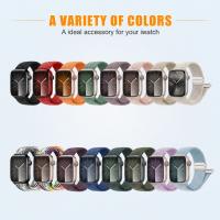 China Multicolor Nylon Watch Strap for Apple Watch Series 10 9 8 SE 3 46mm 45mm 44mm 42mm 41mm 40mm 38mm Sport Loop Band for IWatch for sale