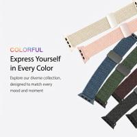 China Multicolor Nylon Watch Strap for Apple Watch Series 10 9 8 SE 3 46mm 45mm 44mm 42mm 41mm 40mm 38mm Sport Loop Band for IWatch for sale