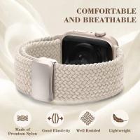 China Multicolor Nylon Watch Strap for Apple Watch Series 10 9 8 SE 3 46mm 45mm 44mm 42mm 41mm 40mm 38mm Sport Loop Band for IWatch for sale