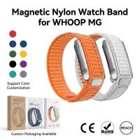 China Custom Logo Magnetic Nylon Replacement Band Compatible with Whoop MG Soft Adjustable Woven Strap for Fitness Tracker for sale