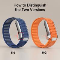 China Custom Logo Magnetic Nylon Replacement Band Compatible with Whoop MG Soft Adjustable Woven Strap for Fitness Tracker for sale