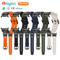 China Eraysun Luxury Sports Rubber Watch Strap for Samsung Galaxy Ultra 47mm Waterproof Adjustable Breathable Silicone Watch Band for sale