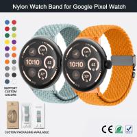 China Custom Elastic Nylon Watch Strap 41mm 45mm for Google Pixel Watch 4 3 2  Fabric Seamless Adjustable Band Women for sale
