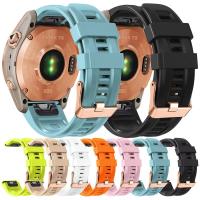 China Replacement Popular Quick Fit for Men Luxury Silicone Watch Strap Rose Gold Buckle for Garmin Fenix 7S 20mm Silicone Watch Band for sale